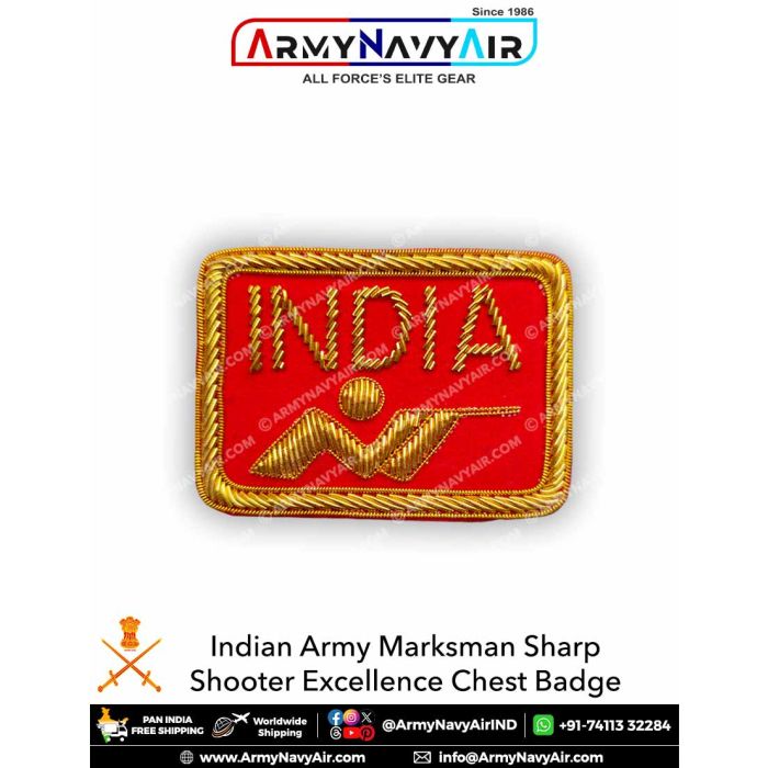 Buy Indian Army Marksman Sharp Shooter Excellence Chest Badge ...