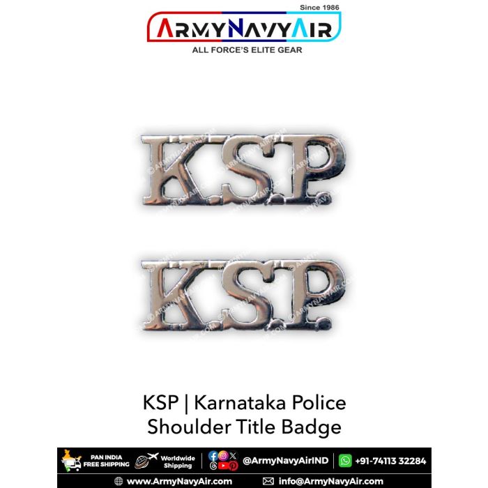 Buy KSP Karnataka State Police Shoulder Title Badge : ArmyNavyAir.com ...