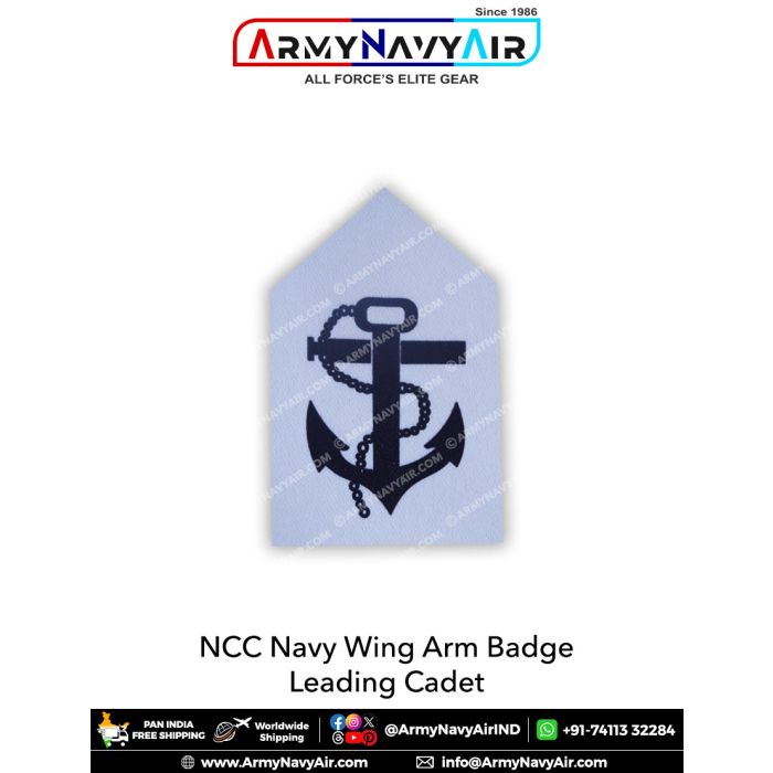 Buy NCC Navy Arm Badge Leading Cadet : ArmyNavyAir.com Online at ...