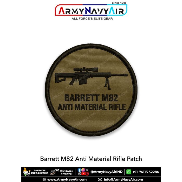 Barrett M82 Anti-Material Rifle Patch – .50 Cal Sniper Collectible ...