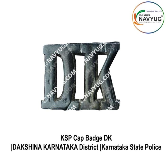 Buy KSP Uniform District Cap Badge (DK) (State Police) Karnataka State ...
