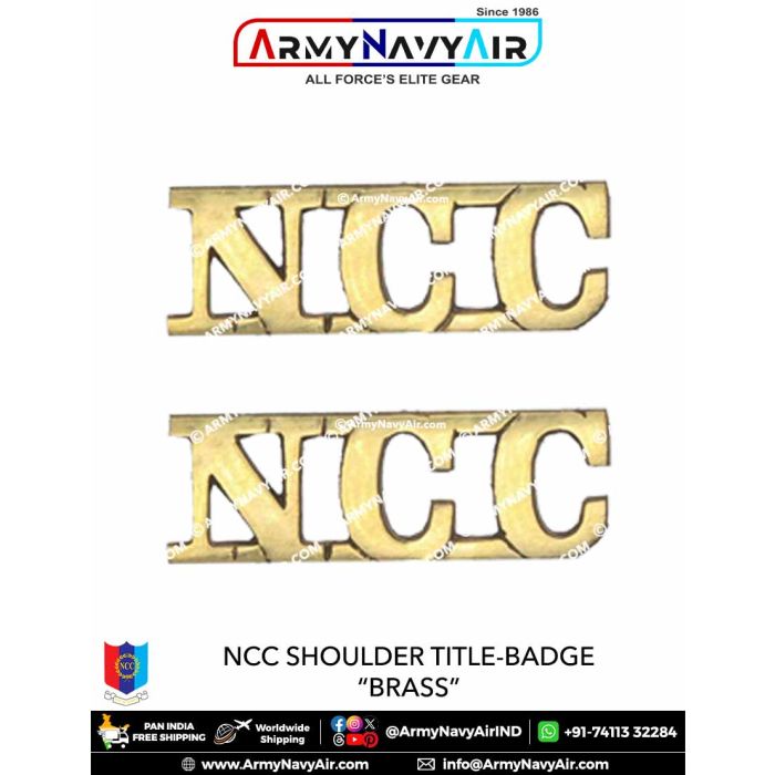 Buy NCC Shoulder Title Badge : ArmyNavyAir.com Online at ArmyNavyAir ...