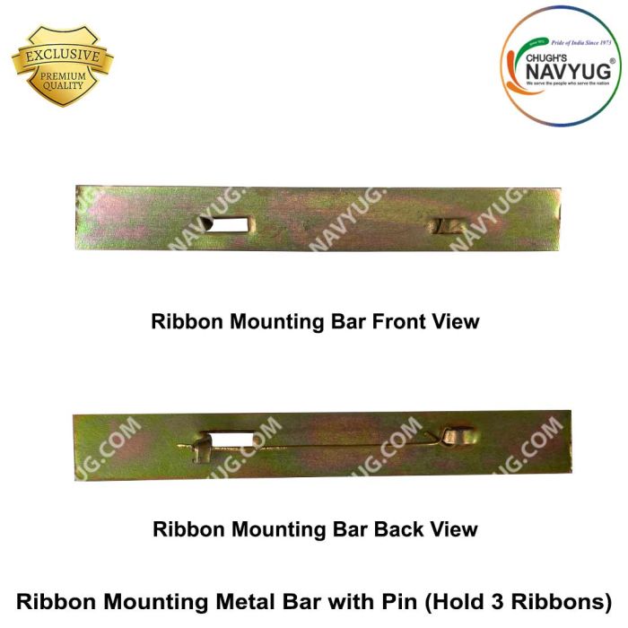 Buy Ribbon Mounting Metal Bar With Pin (Hold 3 Ribbons) | Navyug Online ...