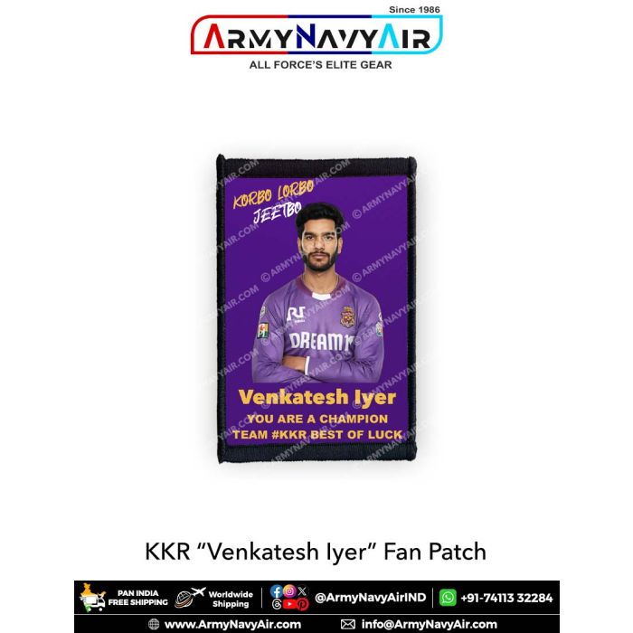 Buy KKR Venkatesh Iyer Fan Patch - Must Have For True Fans ...